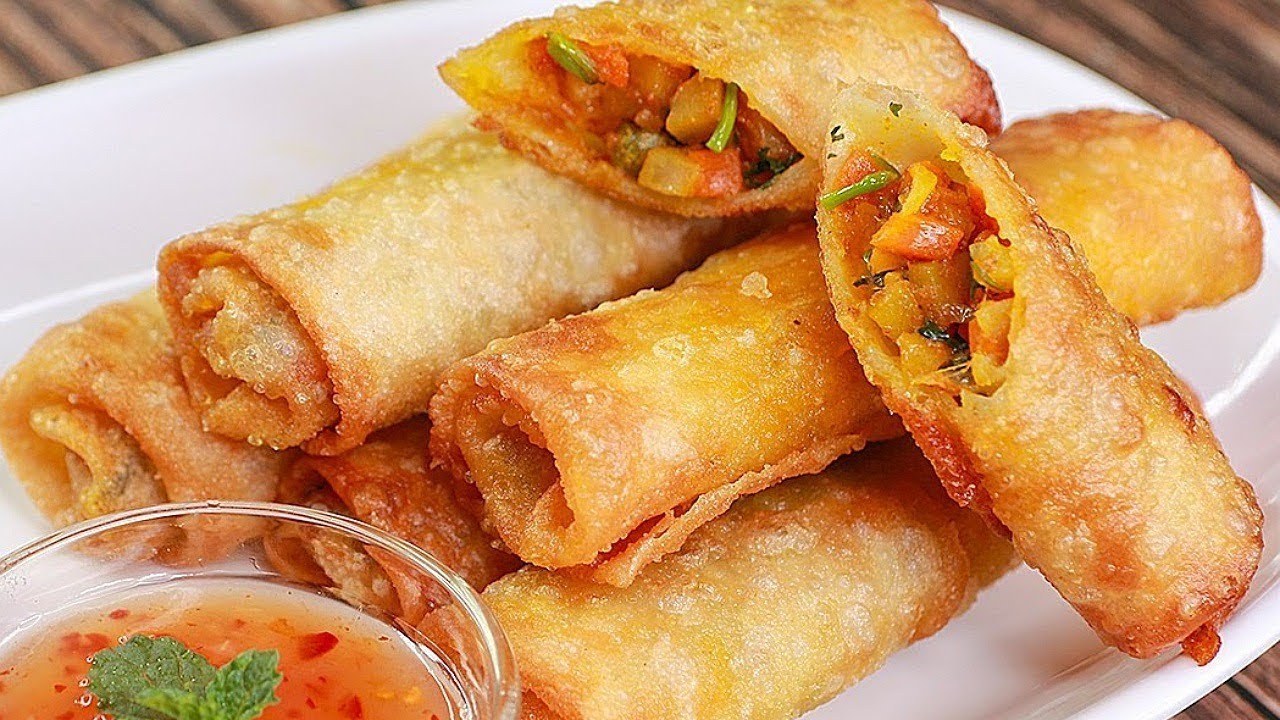 Vegetable Spring Rolls - Veg Spring Rolls - Chicken Spring Rolls - Mix ...