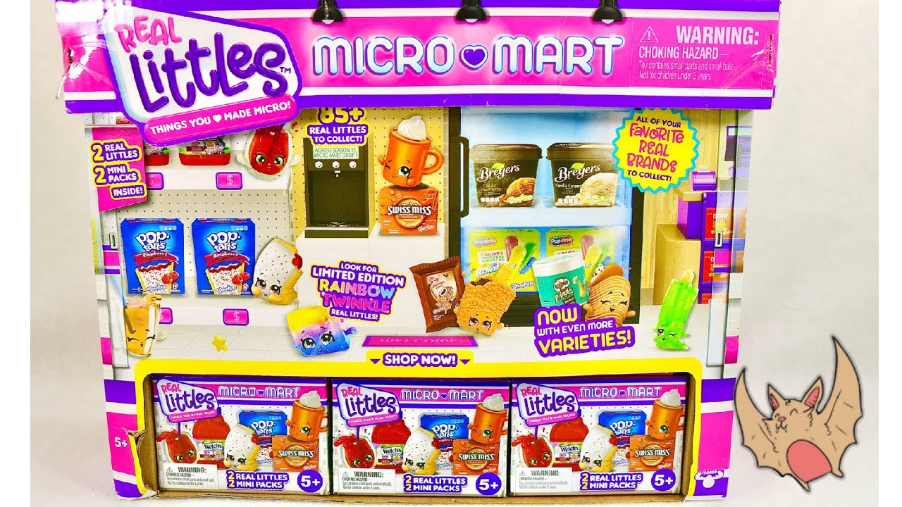 🦇 SHOPKINS REAL LITTLE MICRO MART UNBOXING 🦇 - YouTube