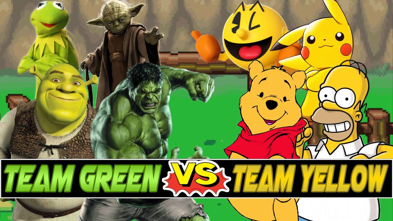 M.U.G.E.N. Battles | Hulk/Kermit/Yoda/Shrek vs Pikachu/Winnie the Pooh ...