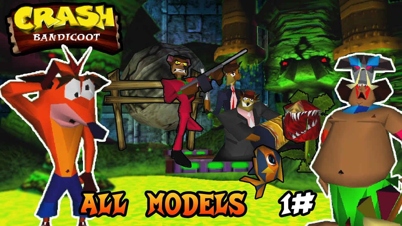 ALL CRASH BANDICOOT MODELS part 1 - YouTube