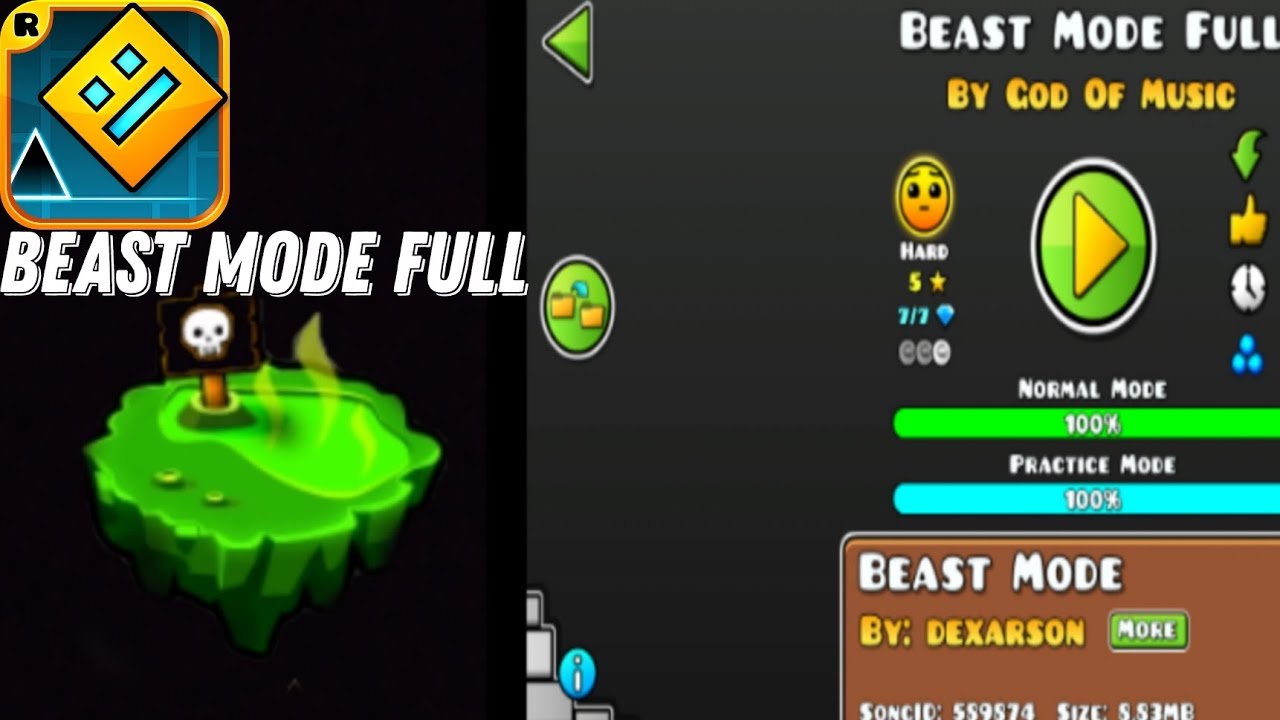 Прошёл Beast Mode Full в Geometry Dash. - YouTube
