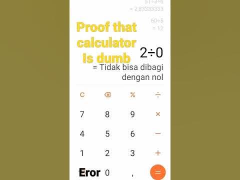 proof that calculator is dumb - YouTube