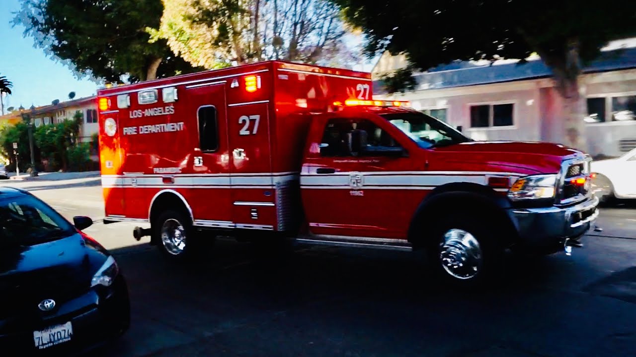 LAFD Rescue 27 Responding - YouTube