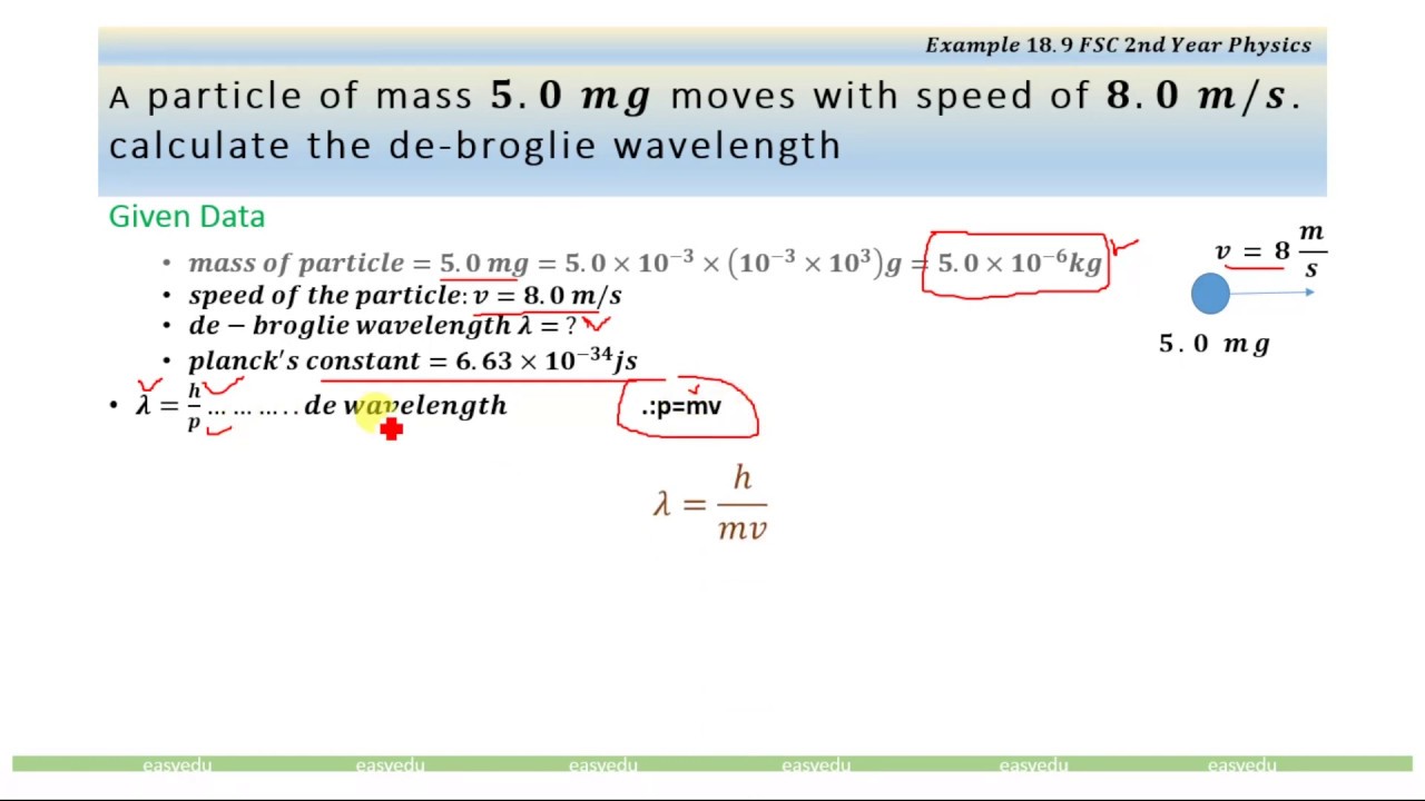 How To Calculate The De Broglie Wavelength Of A Particle Moving With How To Calculate The De Broglie Wavelength Of A Particle Moving With