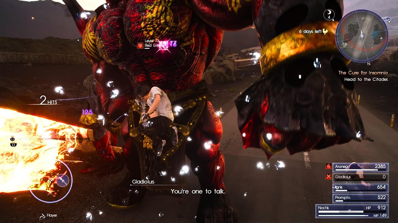 FINAL FANTASY XV - Red Giant ft. Spear Weapon PS5 60fps HDR - YouTube