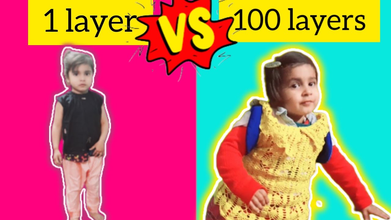 100 layers dress challenge||wearing challenge for 3 years baby@u.b ...