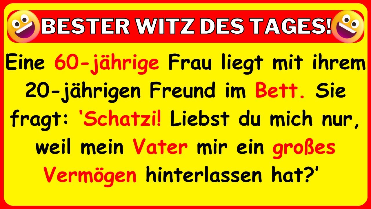 🤣 BESTER WITZ DES TAGES! Eine 60-jährige Frau liegt im Bett mit ihrem ...