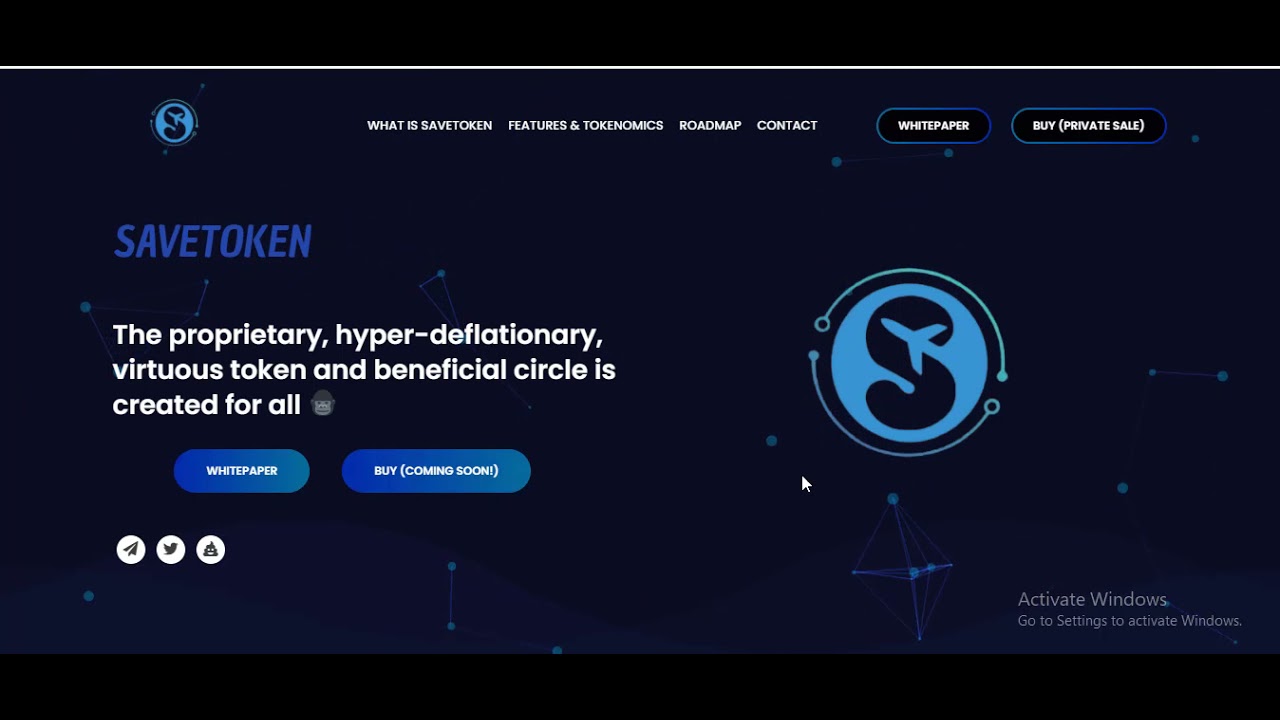 Savetoken The proprietary, hyper-deflationary virtuous token ...
