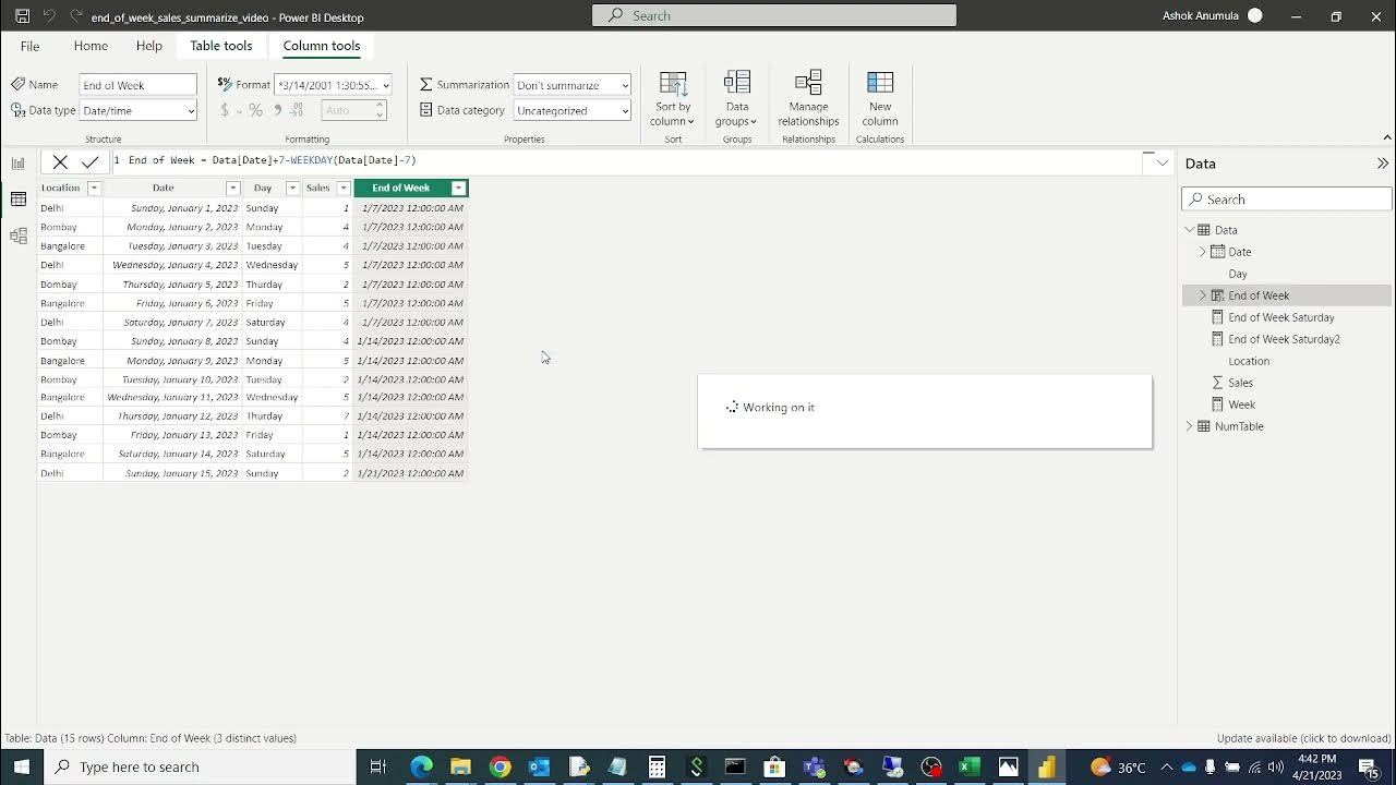Calculate Sales On End Of The Week Using Summarize DAX Function Power calculate-sales-on-end-of-the-week-using-summarize-dax-function-power
