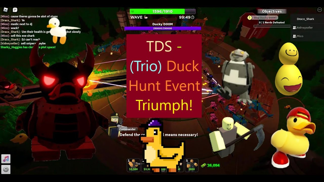 (Trio) Defeating Ducky D00M and Completing Duck Hunt Event! || [Roblox ...