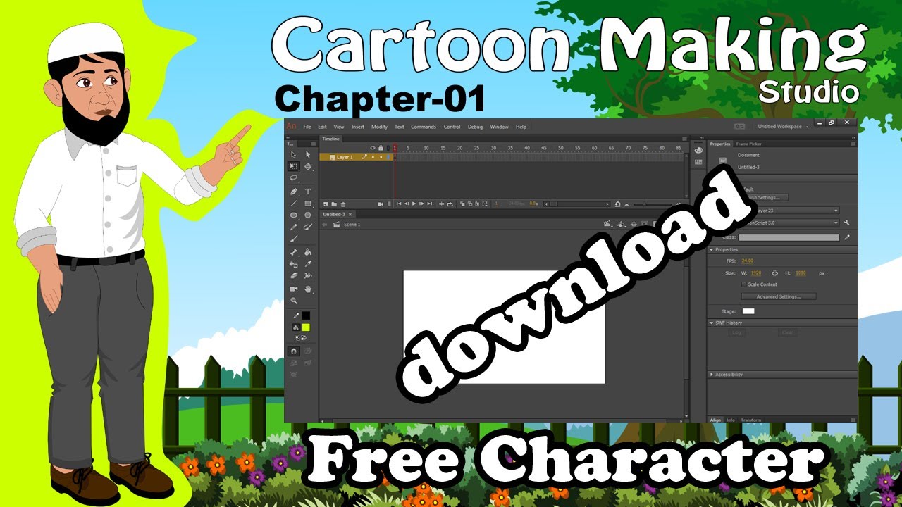 Adobe Animata CC bangala tutorial | Chapter 01 | Free Character ...