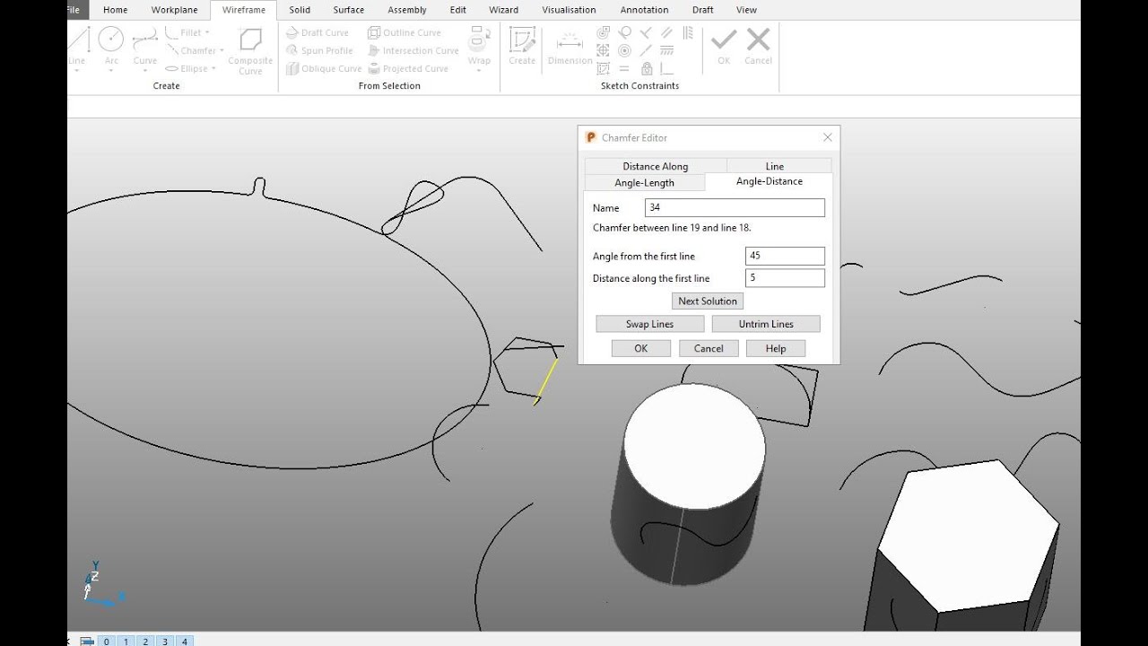 Powershape 2D- Fillet/Fillet Curve/Fillet Blend/Chamfer/Chamfer untrimed/Ellipse/Spiral/Helix ...