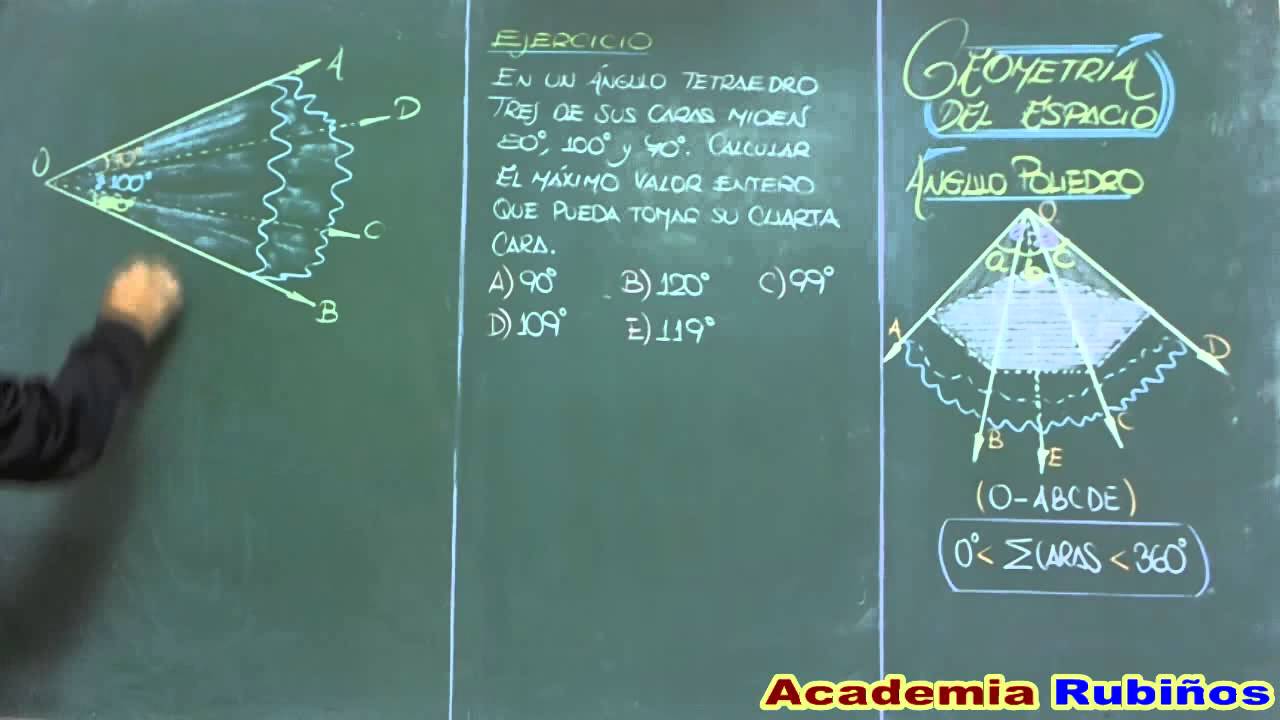 ANGULO POLIEDRO EJERCICIO RESUELTO - YouTube