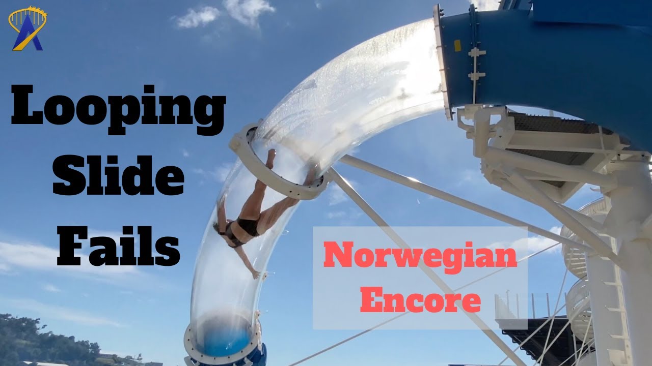 Looping Slide Fails on the Norwegian Encore Cruise Ship - YouTube