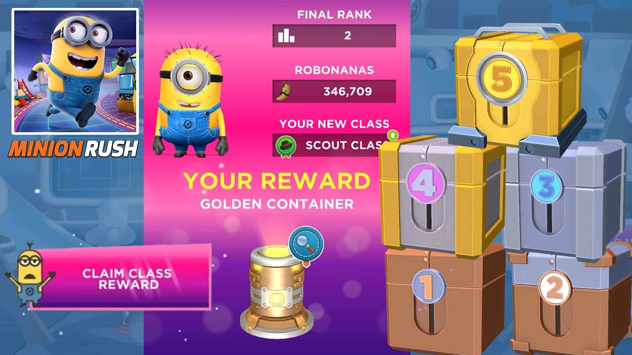 Minion Rush CLAIM CLASS REWARD Classes Update Top Bananas Room gameplay ...
