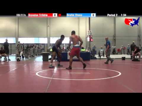 Brandon Tribble vs. Destin Theus at 2013 Junior Nationals - FILA - FS ...
