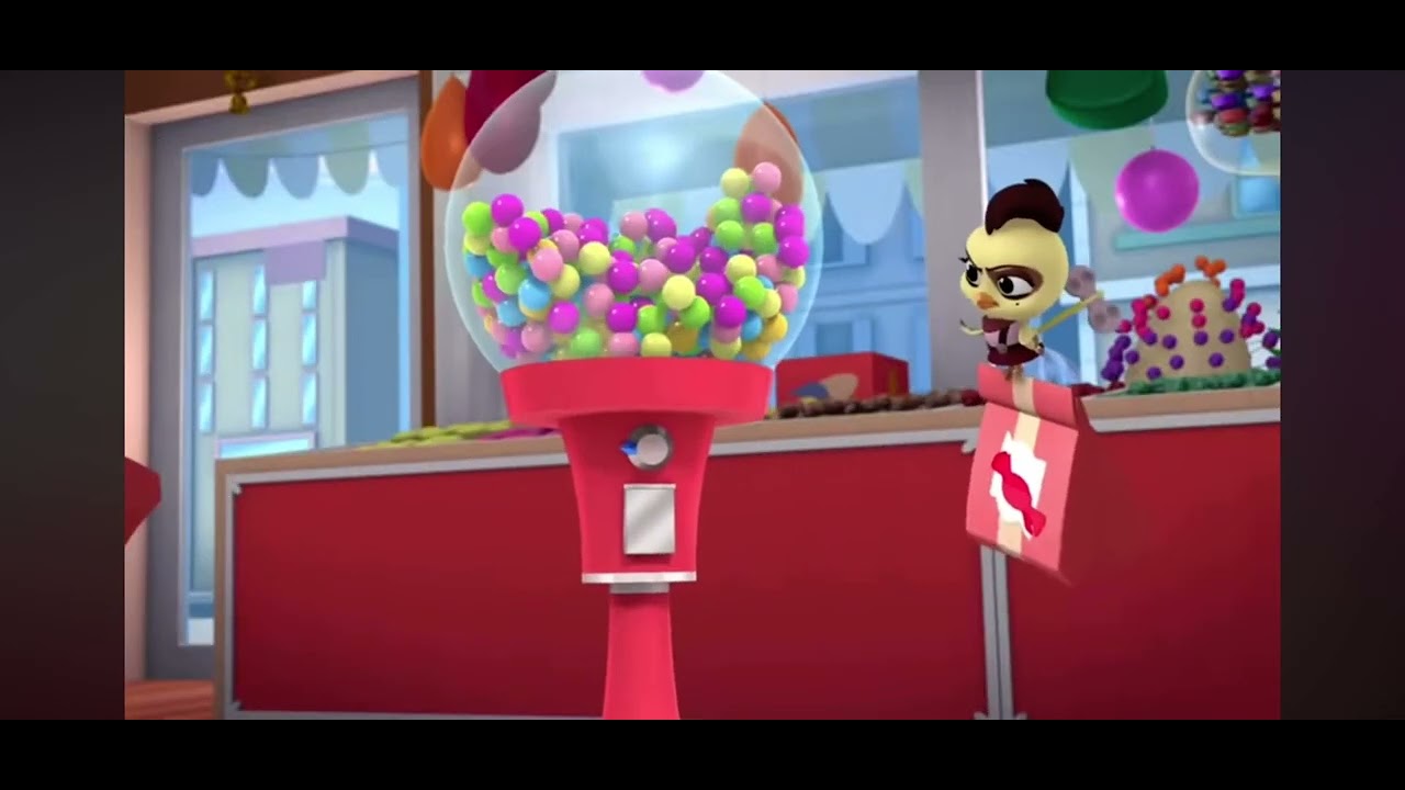 Cuckoo Angela bumps into the gumball machine - YouTube