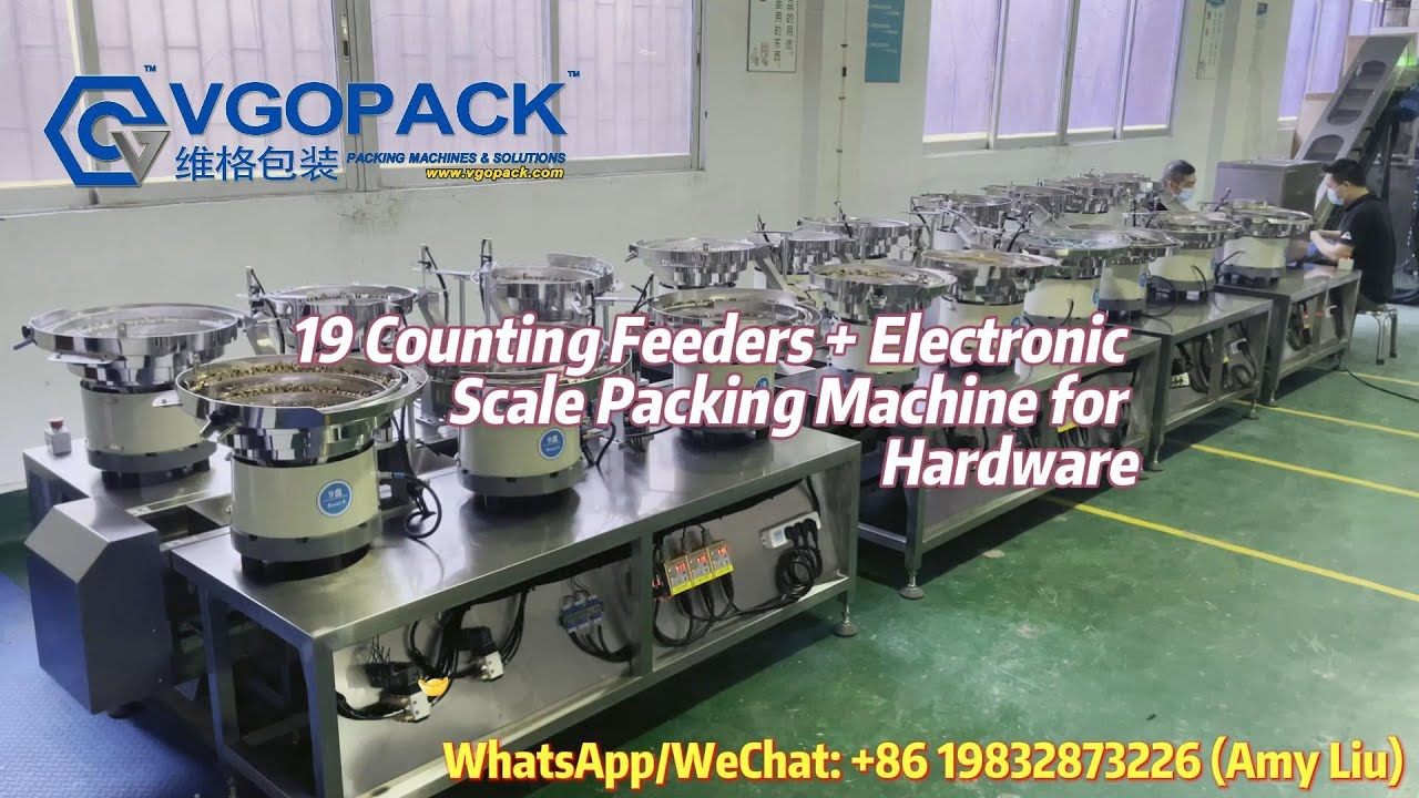 VGOPACK | 19 Counting Feeders + Electronic Scale Packing Machine for ...