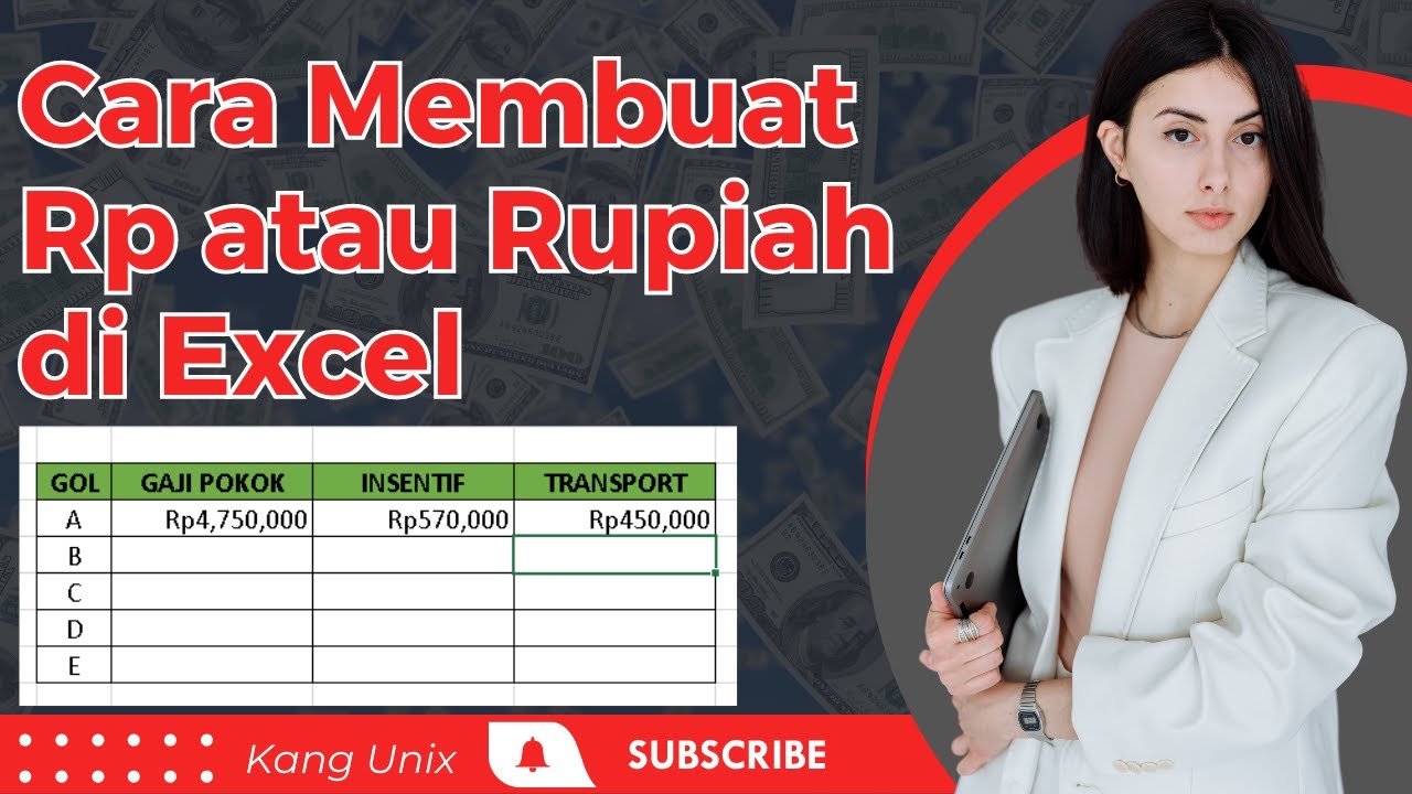 Cara Membuat Rp atau Rupiah di Excel - YouTube