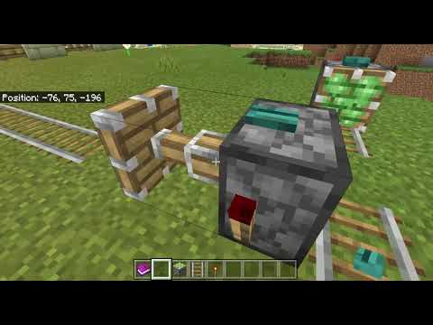 Minecraft tutorial: How to make an Automatic Minecart System - YouTube