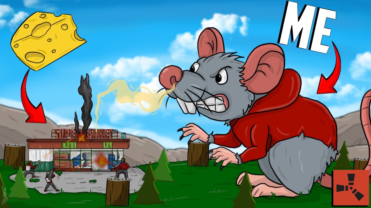 I was the BIGGEST RAT @ SUPERMARKET in RUST!! #rust #rusttroll #rat # ...