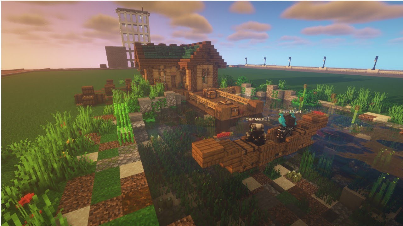 Minecraft Timelapse - Fishing Hut & Pond - YouTube