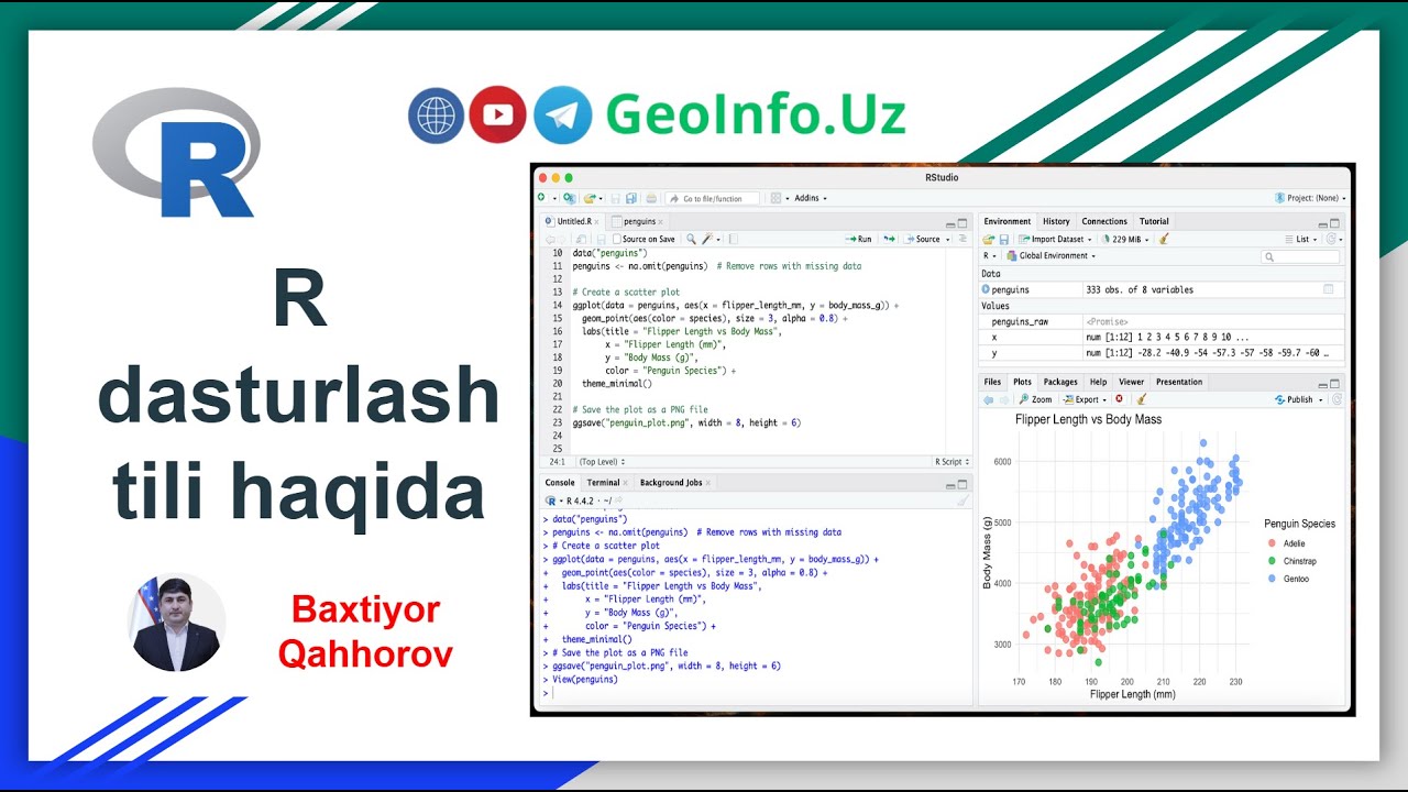 1. R dasturlash tili haqida - YouTube