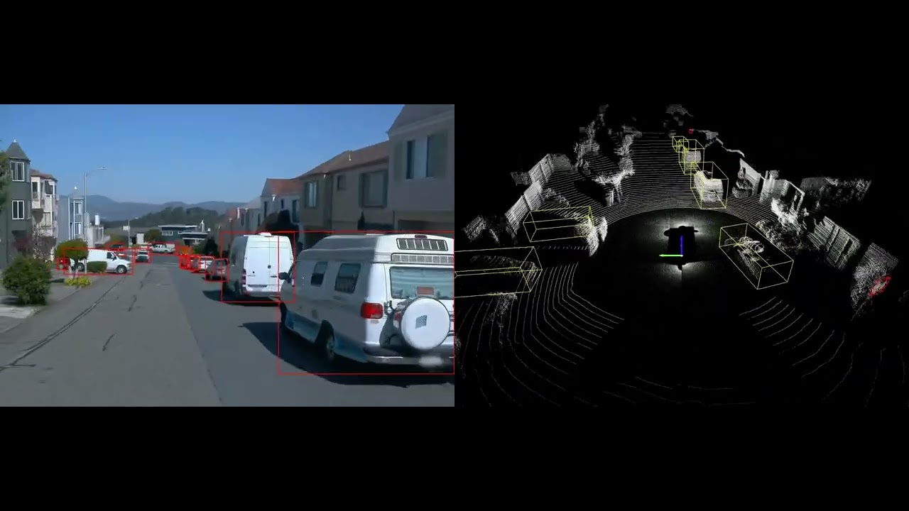 waymo dataset visualization(image with label and point cloud with label ...