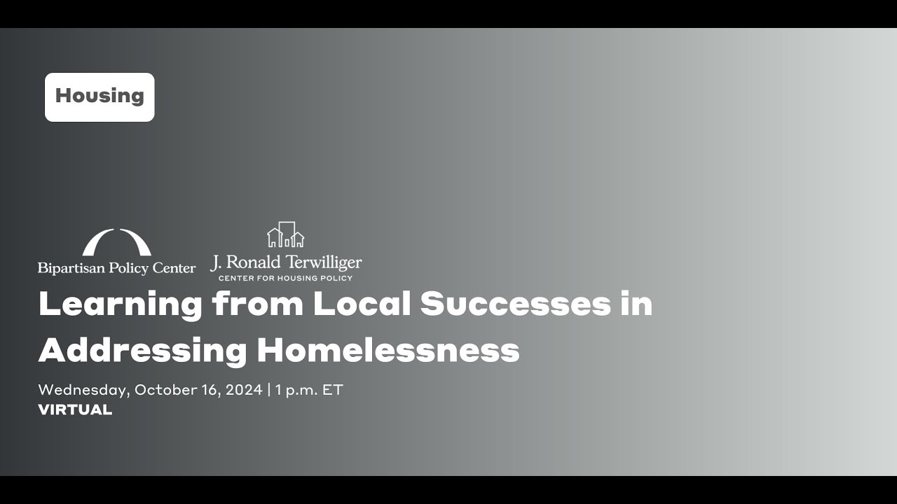 Learning from Local Successes in Addressing Homelessness - YouTube