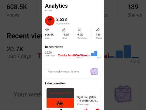 Thanks for 600K Views! - YouTube