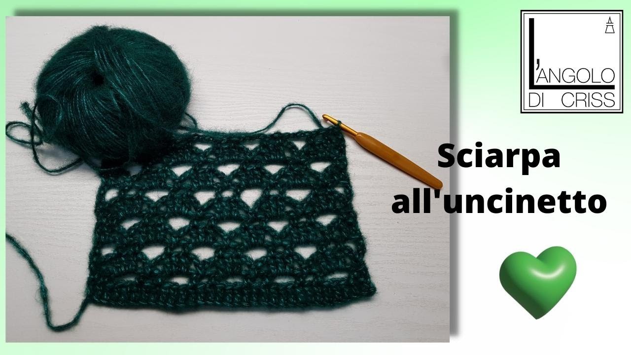 Sciarpa all'uncinetto TUTORIAL IN DIRETTA! - YouTube