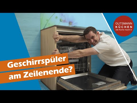 Kann ein GESCHIRRSPÜLER am ENDE einer Küchenzeile oder Insel geplant werden? Nimmt dieser Schaden?