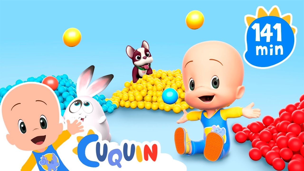 Colorful balls! Learn the colors with Cuquin and his balloons and more ...