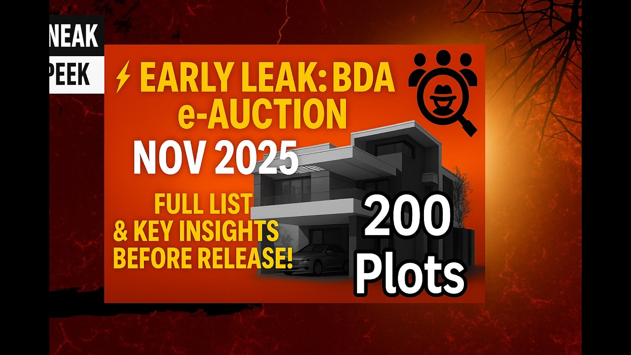 ⚡ Early Leak: BDA e-Auction NOV 2025 – Full List & Key Insights Before ...