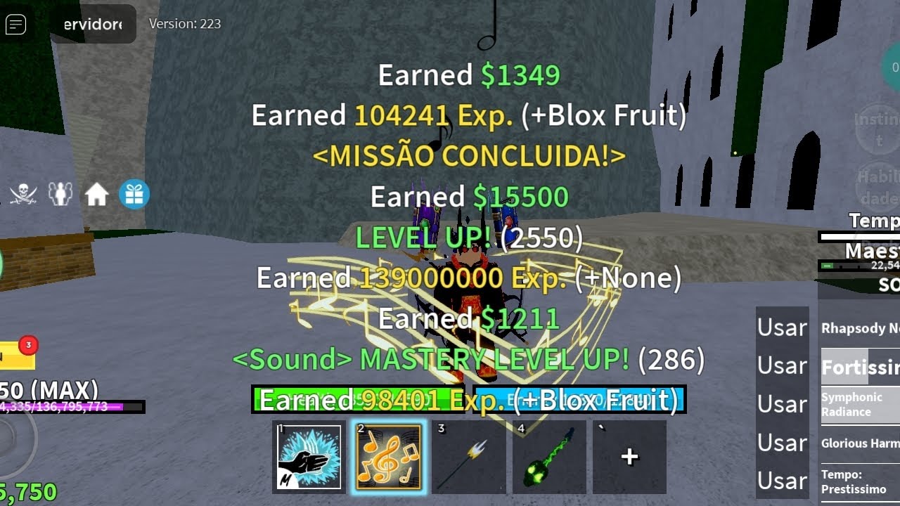 Pegando Level Maximo No Blox Fruit Nível 2550 (BielGameYtPlay) - YouTube