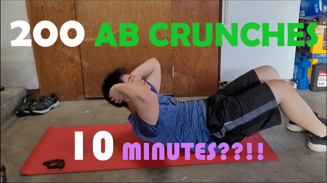 CHALLENGE 3: 200 AB CRUNCHES in 10 MINUTES!! - YouTube