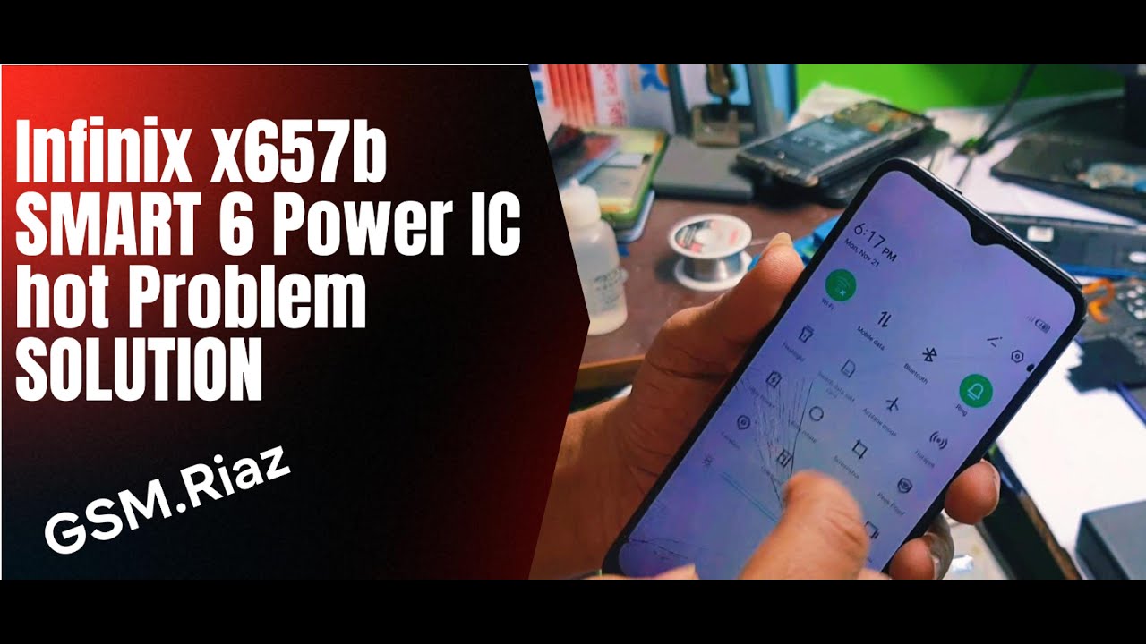 infinix smart 6 power ic hot problem solution done - YouTube