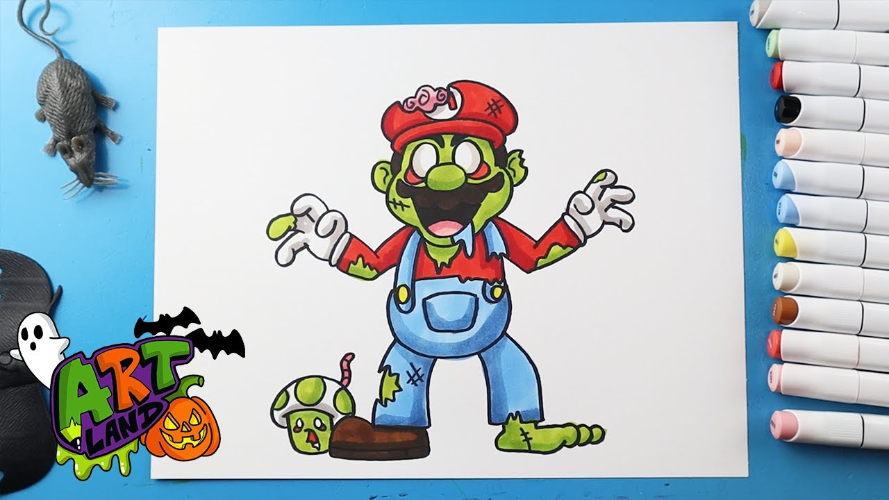 How to Draw Zombie Mario - YouTube