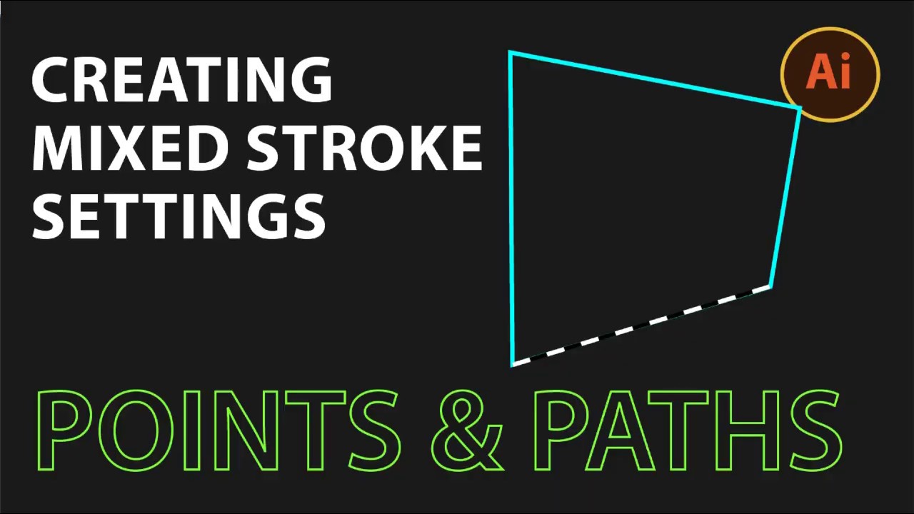 illustrator mixed line settings - YouTube