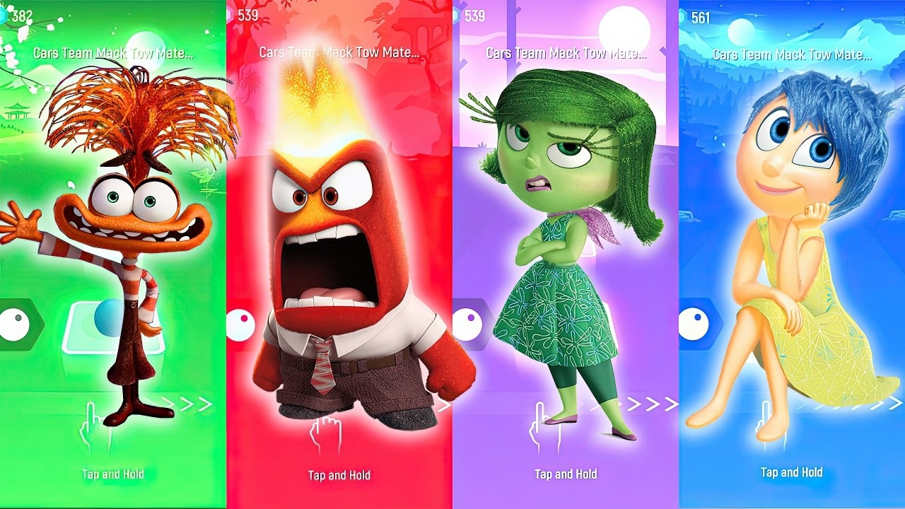 Anxiety vs Anger vs Disgust vs Joy Inside out 2 Tiles Hop (Coffin Dance ...