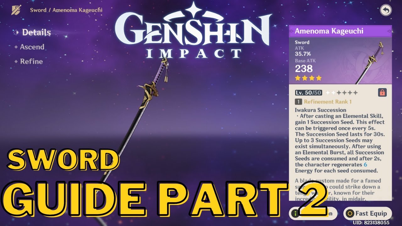 Inazuma Craftable Sword/ Memento Lens Part 2 Guide | Genshin Impact ...