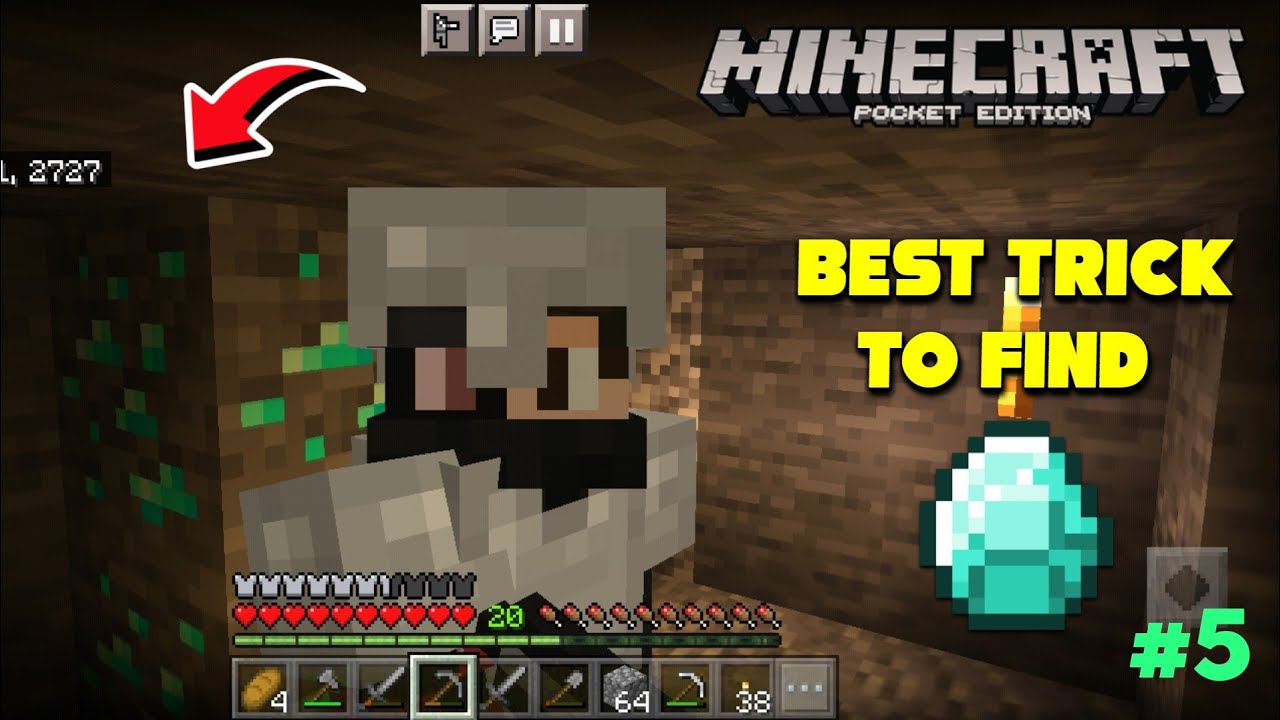 BEST TRICK TO FIND DIAMONDS | MINECRAFT PE GAMEPLAY #5 - YouTube