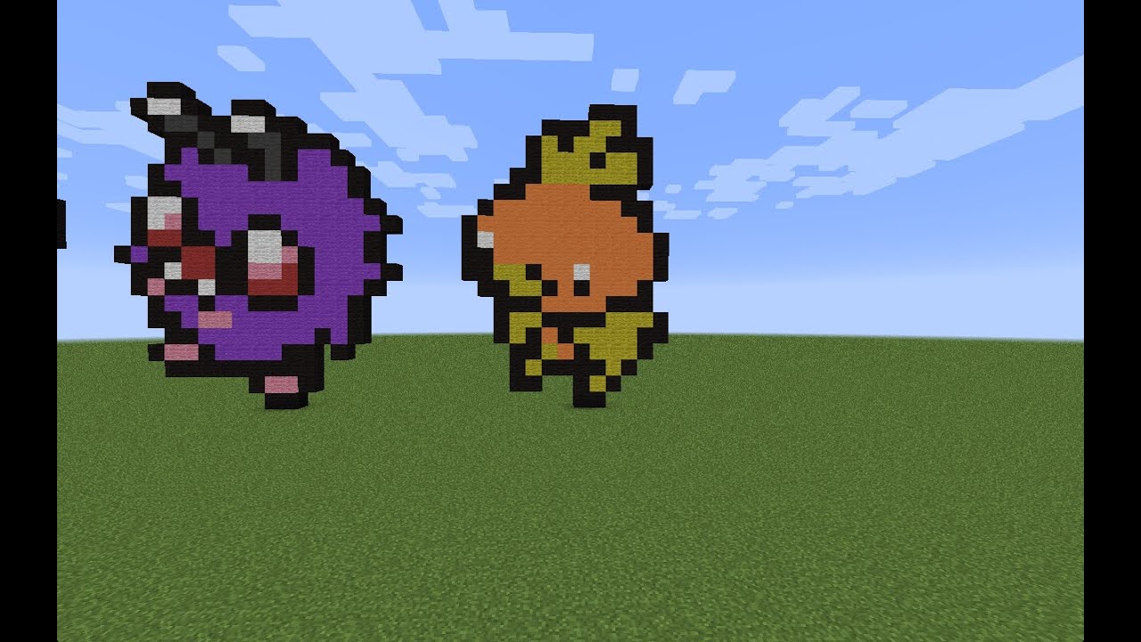 Minecraft - 255 Torchic (Pixel Art) (Build) - YouTube