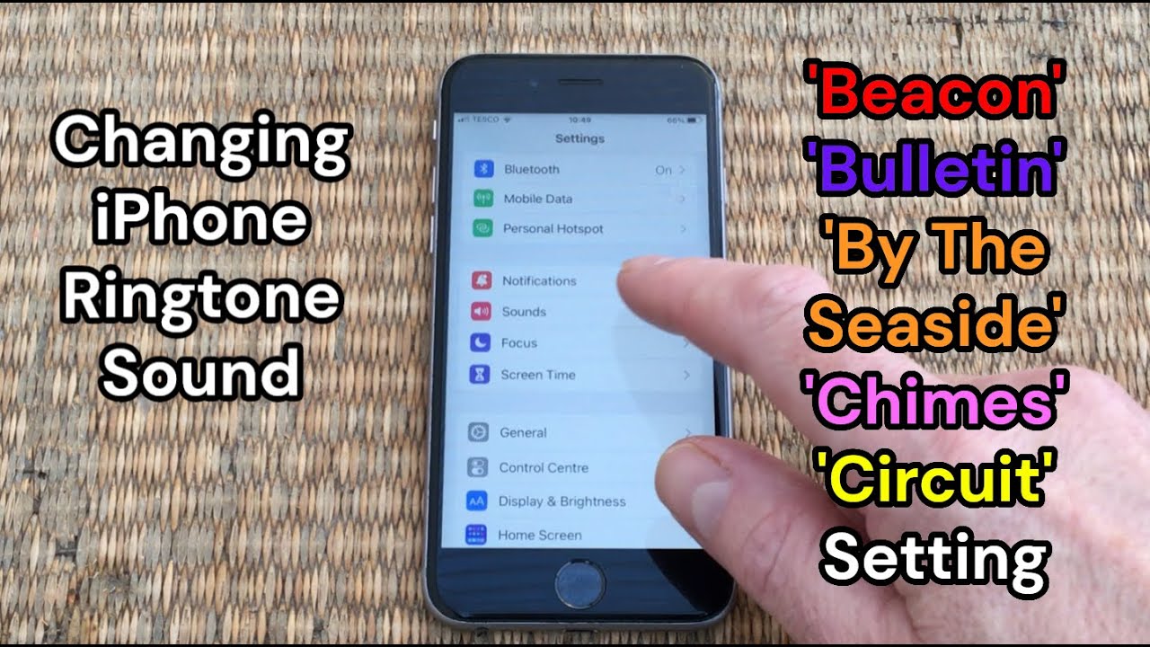 Setting iPhone 'Tone Store' Ringtone - 'Beacon' 'Bulletin' 'By The Seaside' 'Chimes' 'Circuit ...