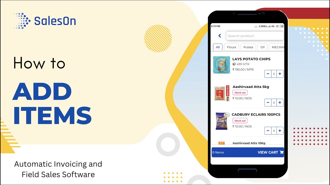 Sales order app | Add Items in SalesOn | Salesman Tracking - YouTube