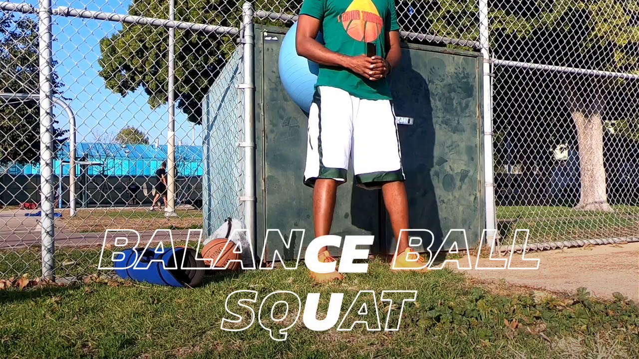 Balance Ball Squats DAY 5 - YouTube