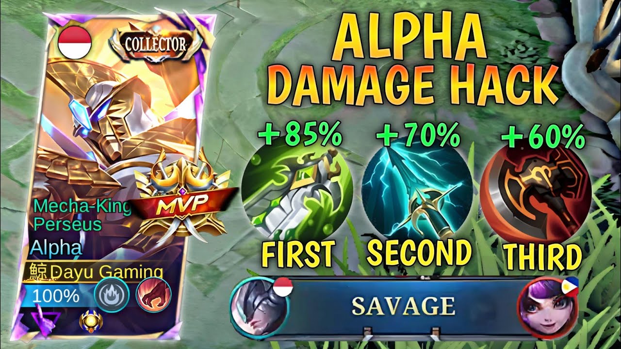 30 KILLS + SAVAGE‼️POWERFUL JUNGLE ALPHA INSANE DAMAGE BUILD‼️MLBB ...