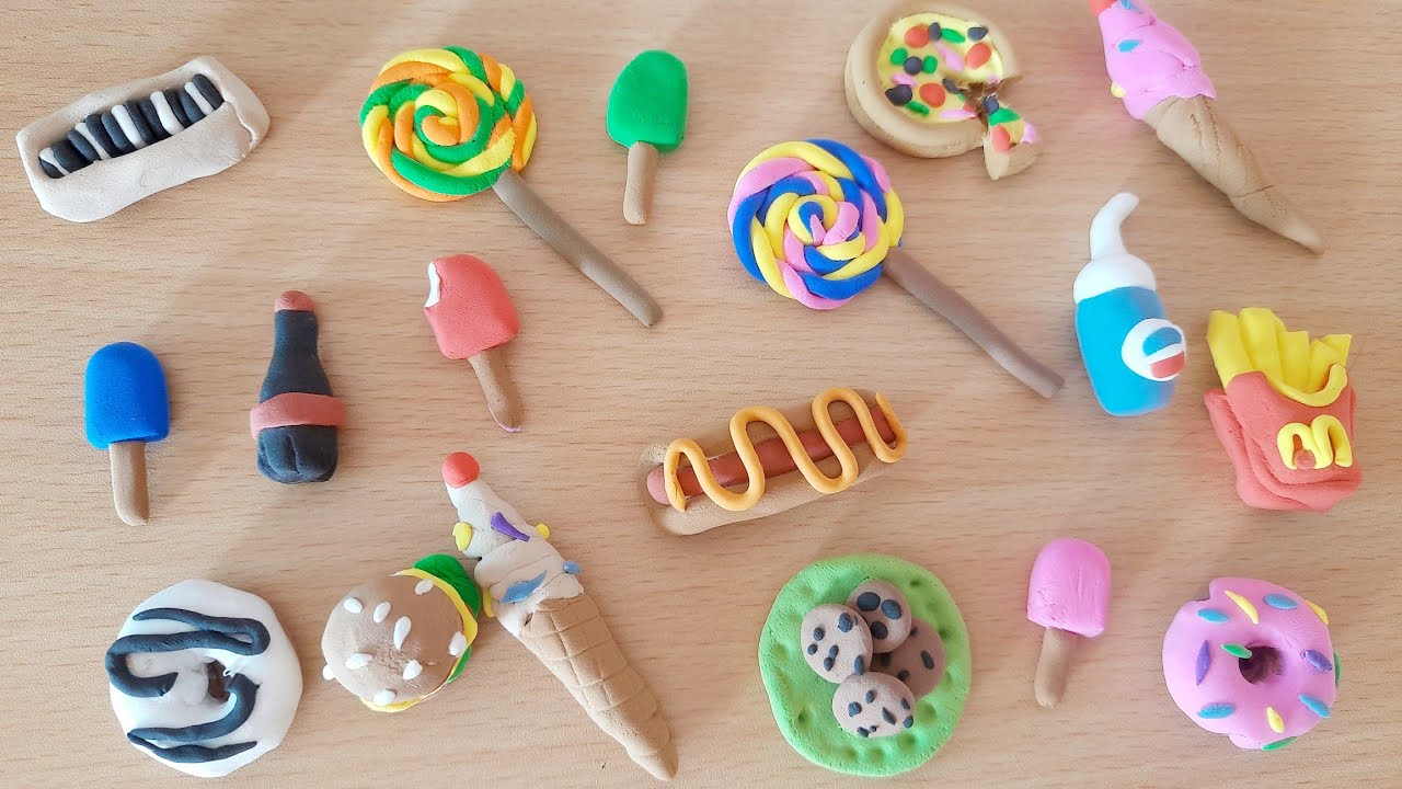 DIY How To Make Miniature Realistic Food Items with polymer clay | clay ...