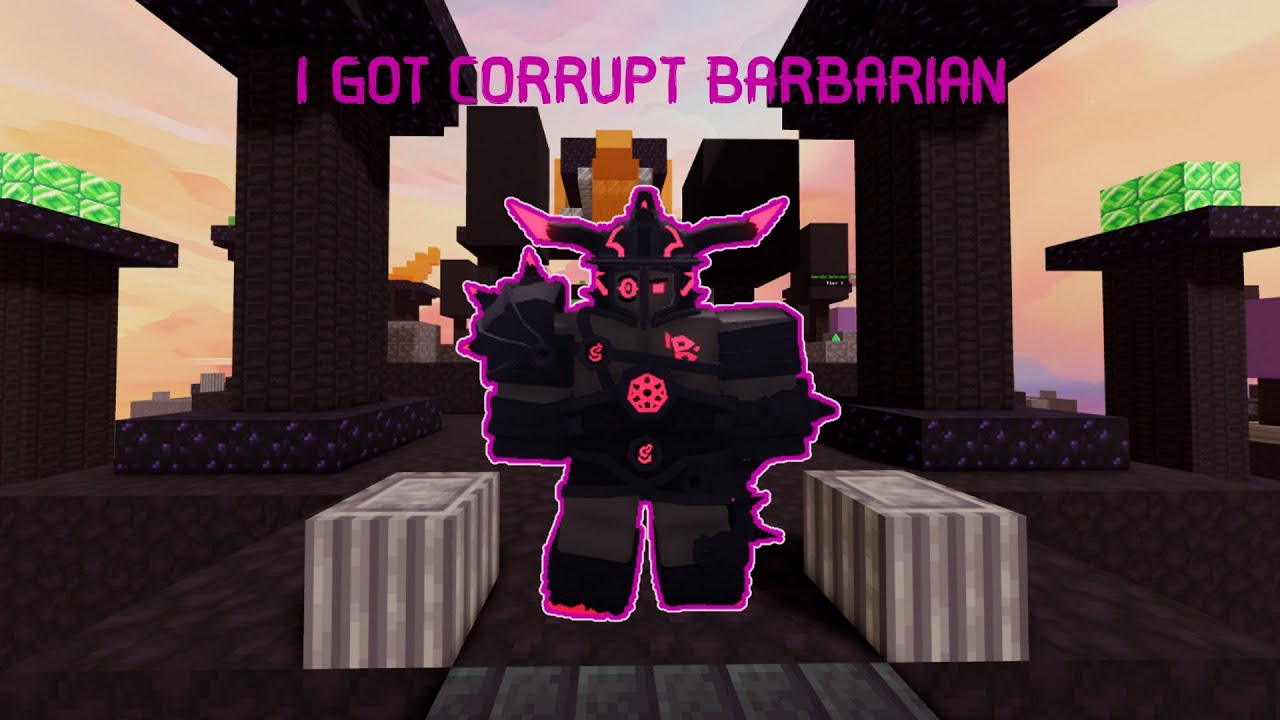 I GOT CORRUPT BARBARIAN...(Roblox Bedwars) - YouTube