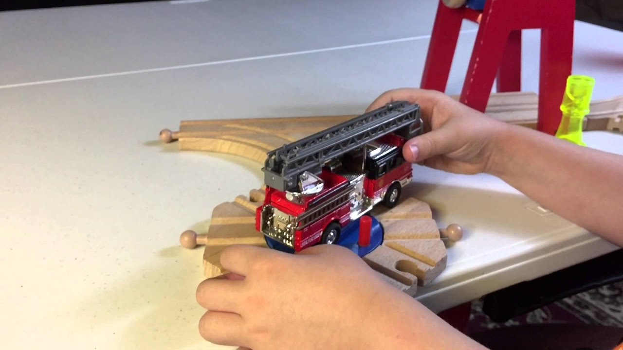 Exclusive Fireman Play-Set with Train Tracks, a Fire Truck, and a ...